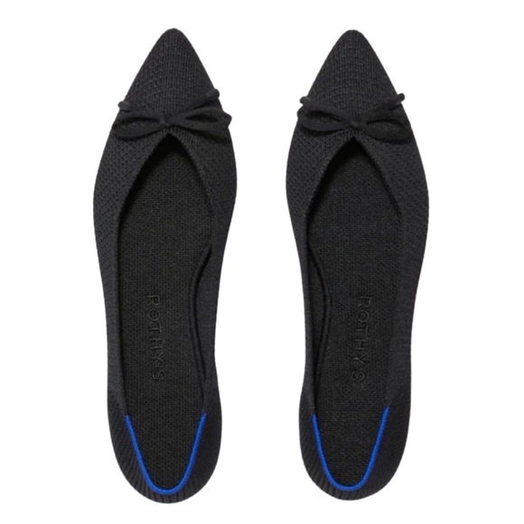 Rothy's | Shoes | Rothys Bow Point Flat In Black | Poshmark